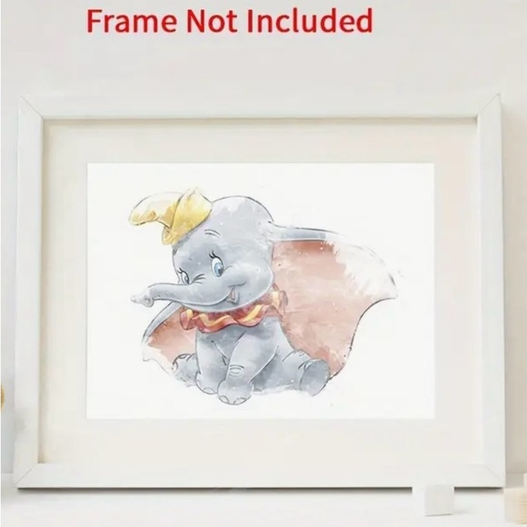 Disney | Art | Canvas Poster Modern Art Dumbo Print Dumbo Watercolor ...
